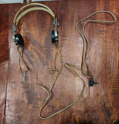 Vintage WWII ? Receiver Headset Made by Utah For parts or restoration ...