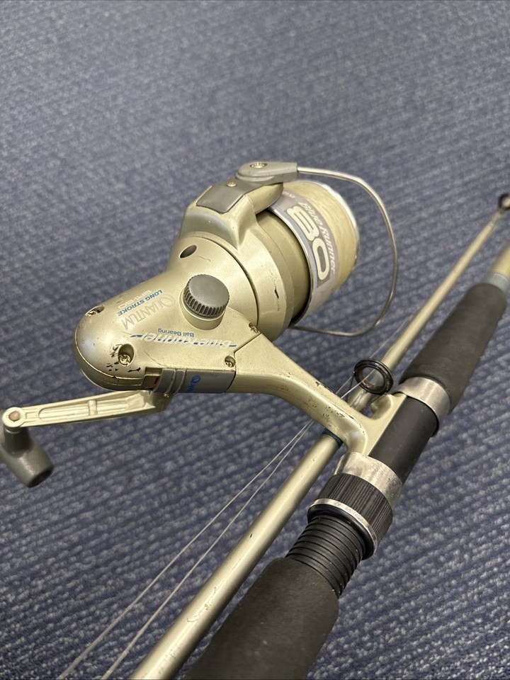 9' 2-Pc Quantum Blue Runner Fishing Rod 15-25 & Blue Runner br1-80 | eBay