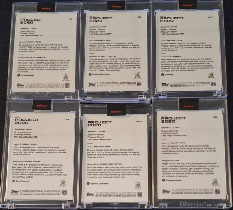 Roberto Clemente Topps Project 2020 6 Card Lot | eBay