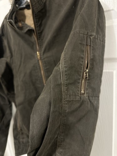 KUHL Vintage Patina Dye Wax Racer Jacket Large Brown Lightweight | eBay