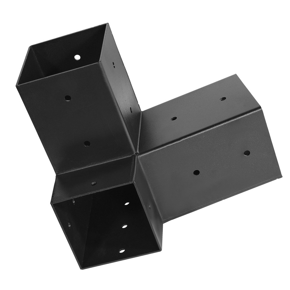 4x4 Inch Pergola Bracket Kit Inner 3.5x3.5 3-Way Slanted Brackets with ...