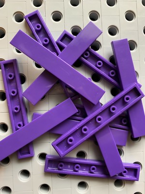 Lego Purple 1x6 Smooth Finishing Flat Tiles Modular Buildings Floor New ...
