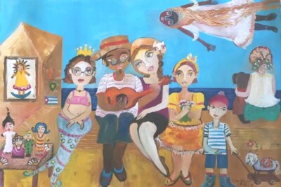 Oil On Canvas SANDRA DOOLEY "MALECON "23X15 IN | eBay