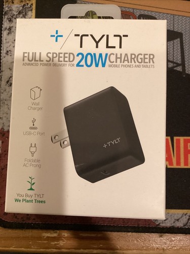 TYLT USB-C Fast Charger 20W Full Speed Wall Charger Adapter - NEW ...