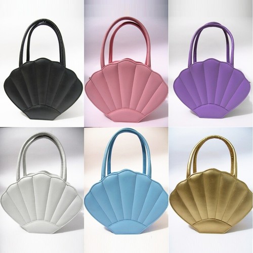 Women PU Leather Handbag Shell Shape Purse Shoulder Messenger Bag ...
