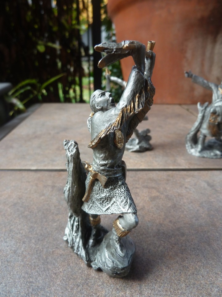 Lot 12 Vintage 1992 Jim Ponter Figurine Pewter FM Franklin Mint Native ...