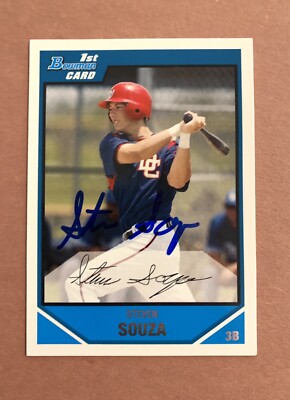 Steven Souza Jr Autograph Signed Card 2007 Bowman Prospects Nationals ...