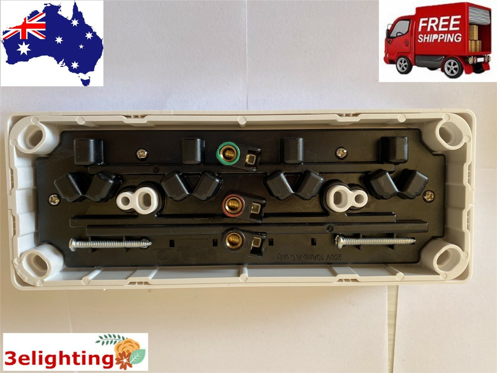 4 Gang GPO Power Point Double Pole Quad Socket Outlet 10A SAA Approve ...