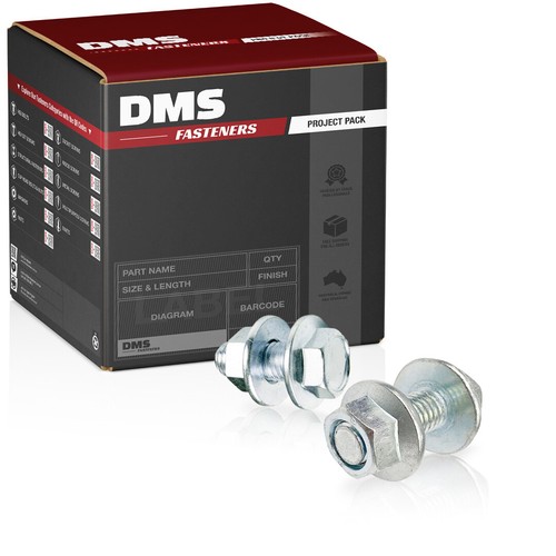 QTY 1500 - M12 x 30mm Hex Flanged Purlin Bolt & Nut Class 4.6 Zinc ...