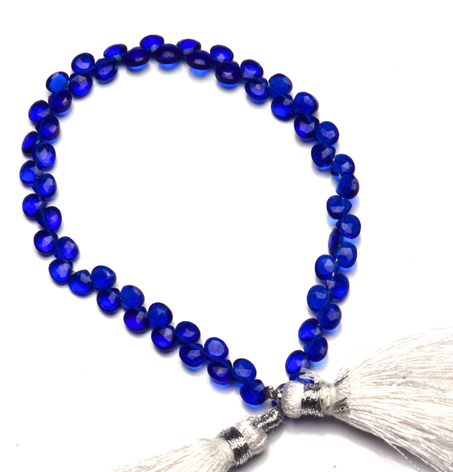 Blue Kyanite Color Hydro Quartz Faceted 4MM Heart Shape Briolettes 7 ...