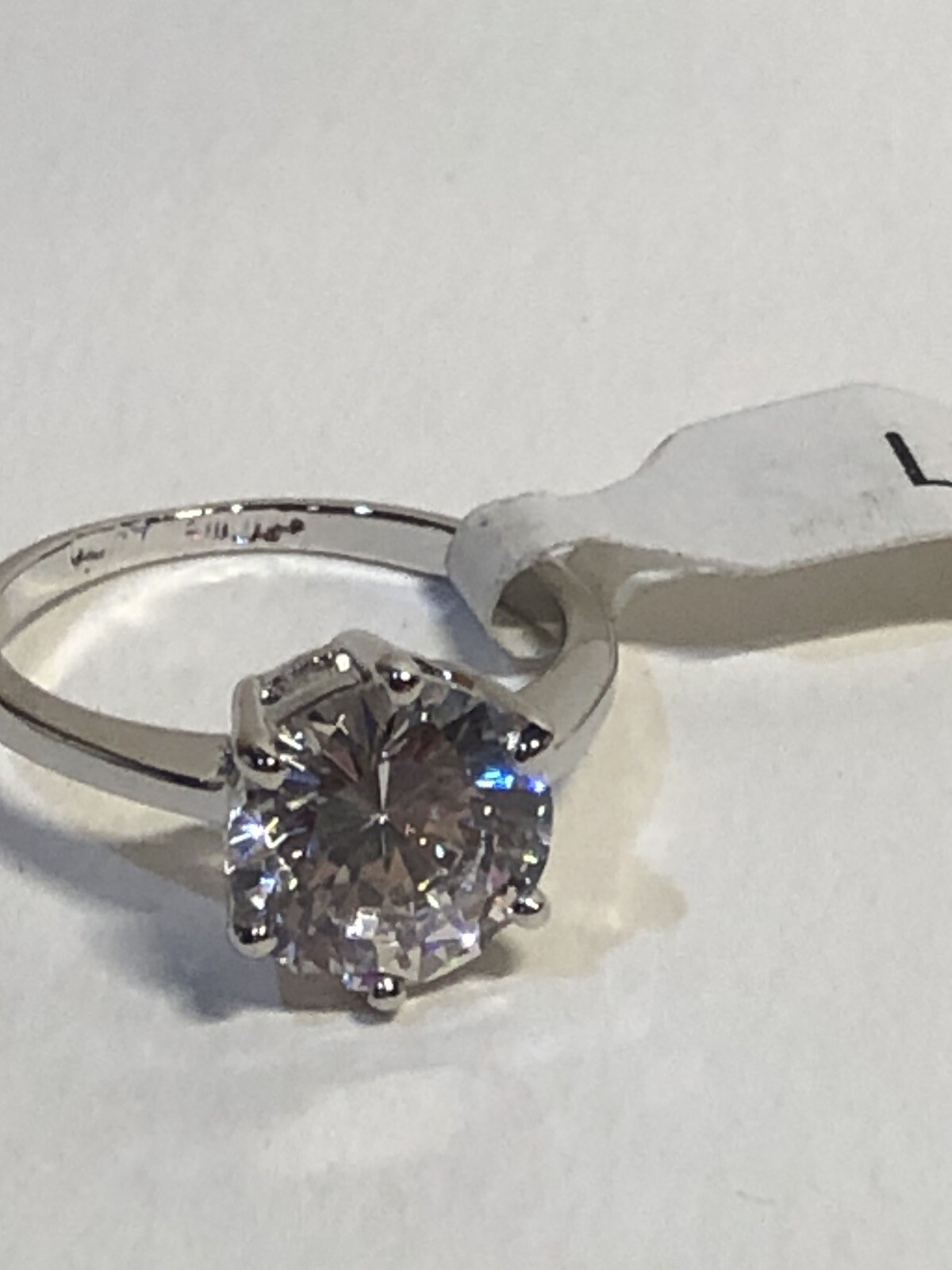 Camille Lucie CZ Round Brilliant Solitaire Ring Size … - Gem