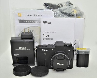 Nikon Mirrorless Camera Nikon 1 V1 Thin Lens Kit Black (N1 V1ULK BK ...