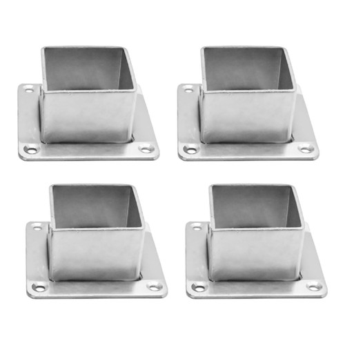 4Pcs Square Post Bases Flange Anchor Bases Stainless Steel for Heavy ...