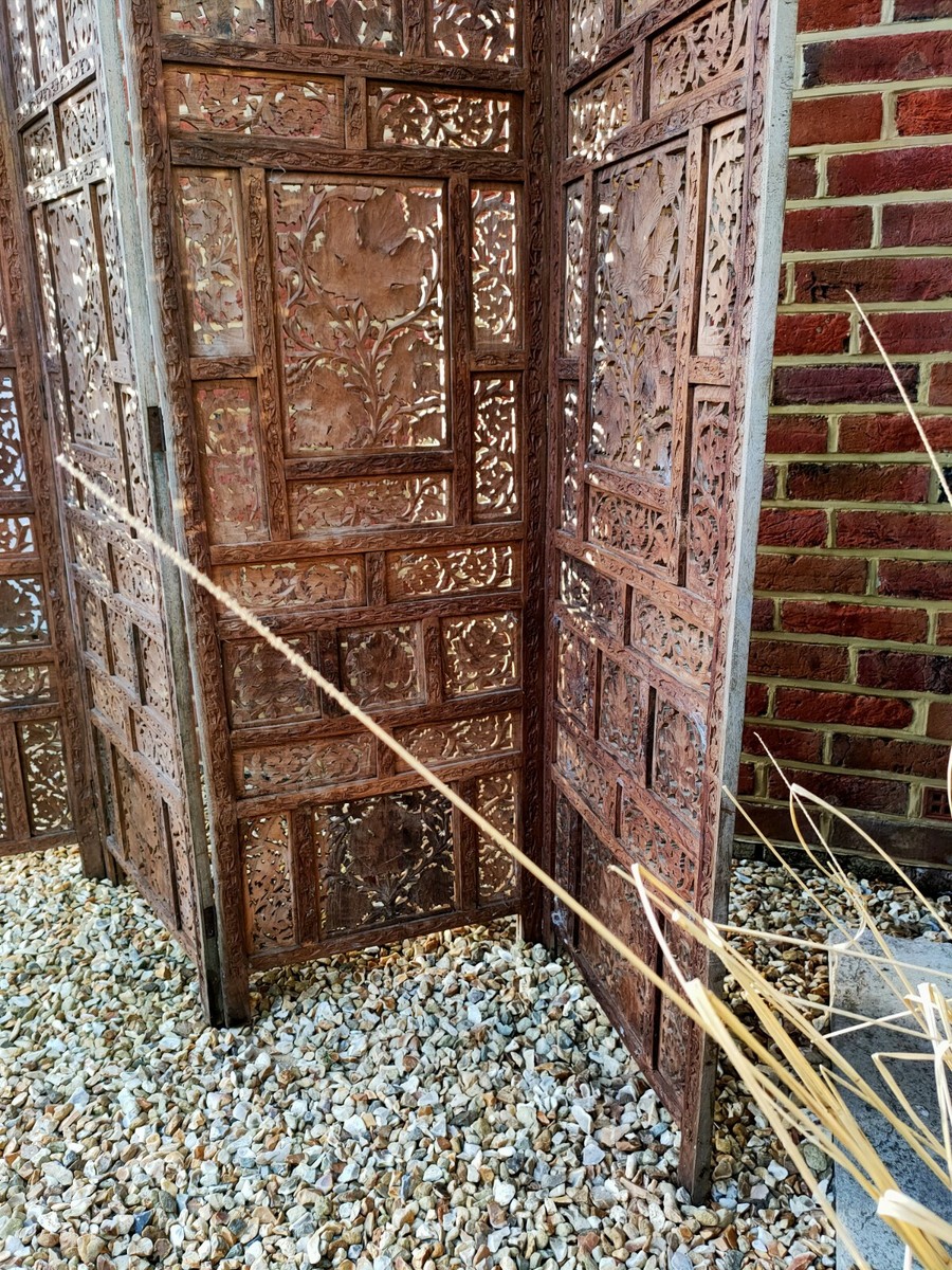 Reclaimed Wood Fourpanel Screen India 14259302 Premium Wooden 4 Panel