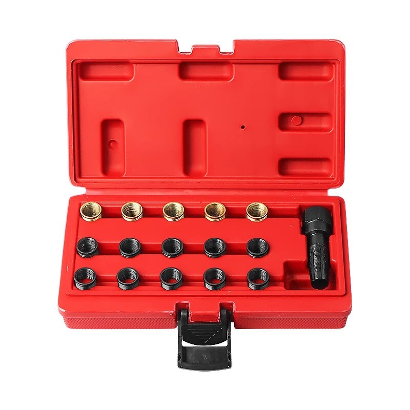 16pc Spark Plug Thread Repair Rethreading Tool Kit M16 Threaded Coil ...