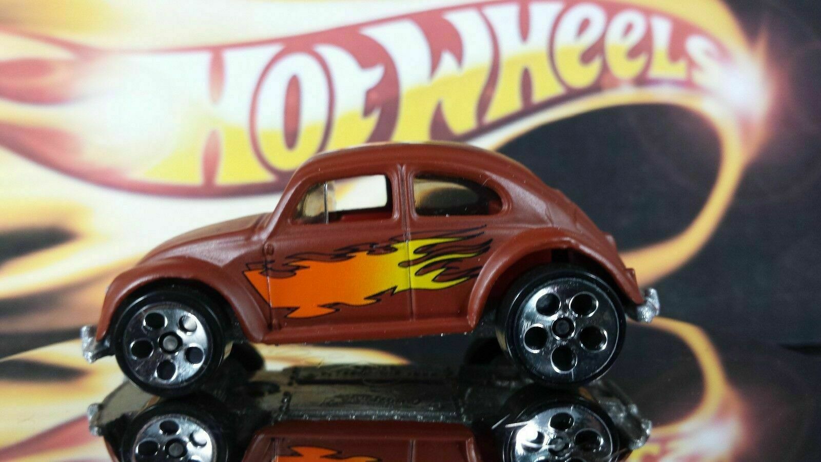 Hot Wheels VW Volkswagen Maroon Burgundy Flames 5DOTs | eBay