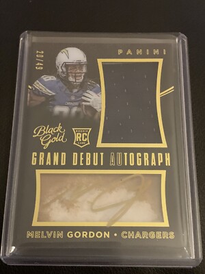 2015 Melvin Gordon Black Gold Grand Debut Autograph Rookie 20/49 | eBay