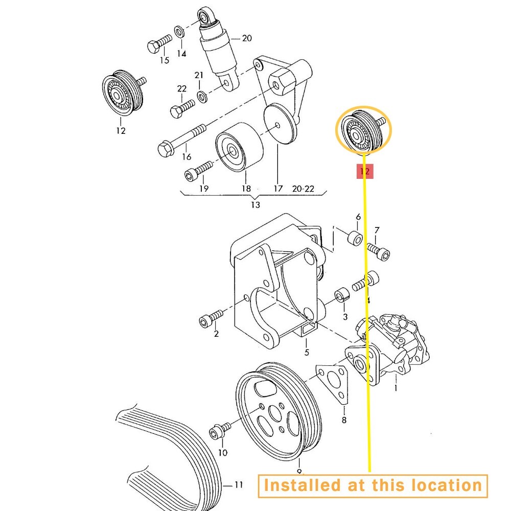 For Bentley Engine System Belt Tensioner Pulley OEM：07D145276C | eBay ...