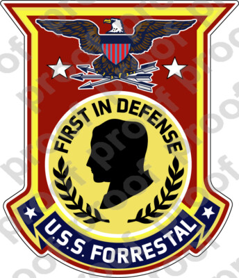STICKER USN US NAVY CV CVA 59 USS FORRESTAL CARRIER v2 | eBay