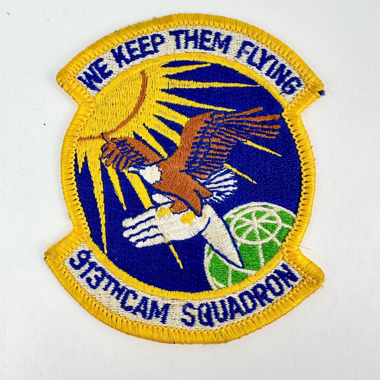 We Keep Them Flying 913th Cam Squadron Patch Eagle on Hand 2.5" x 3.25 ...
