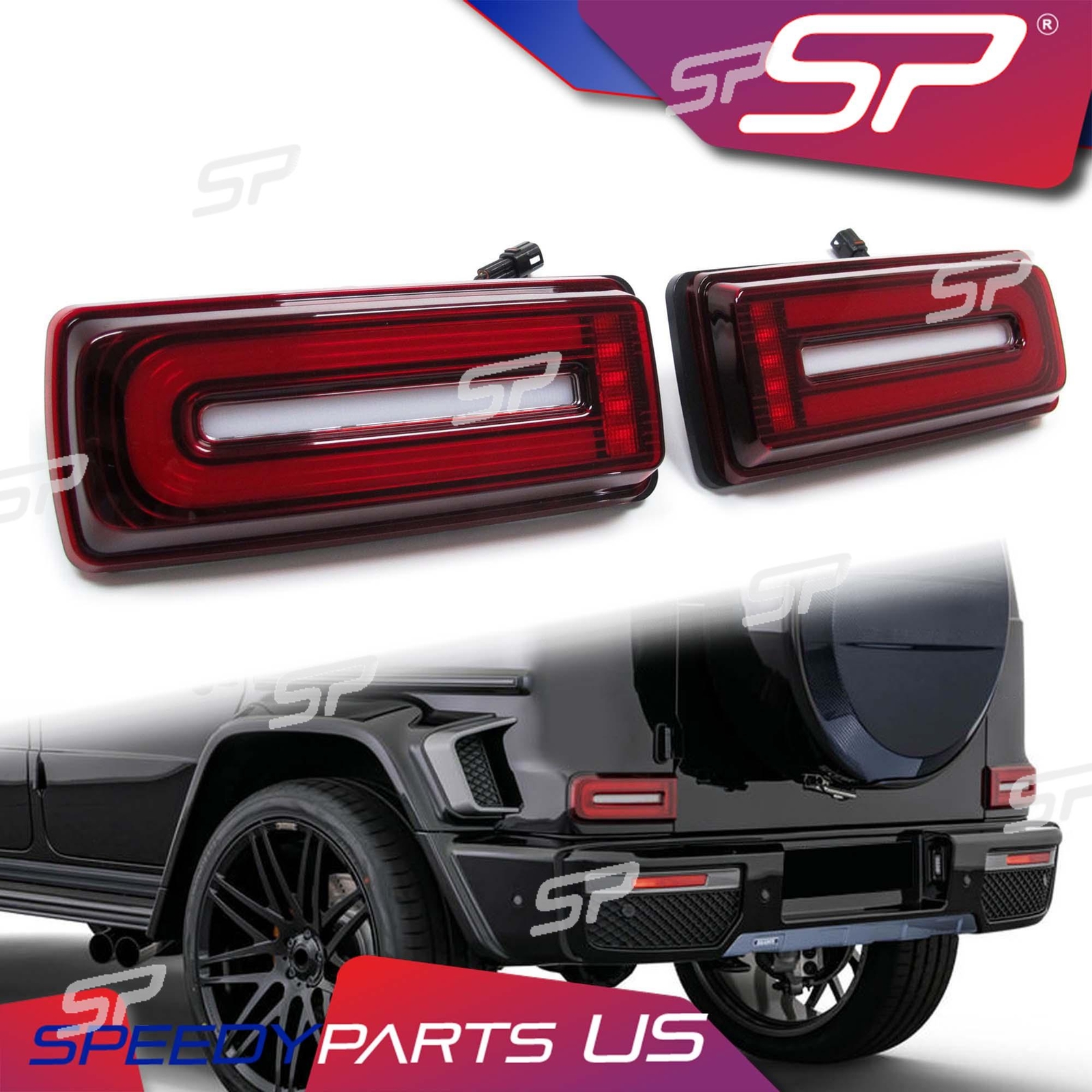 LED Turn Signal Tail Lights For 1999-18 Mercedes W463 G-Class G500 G550 ...