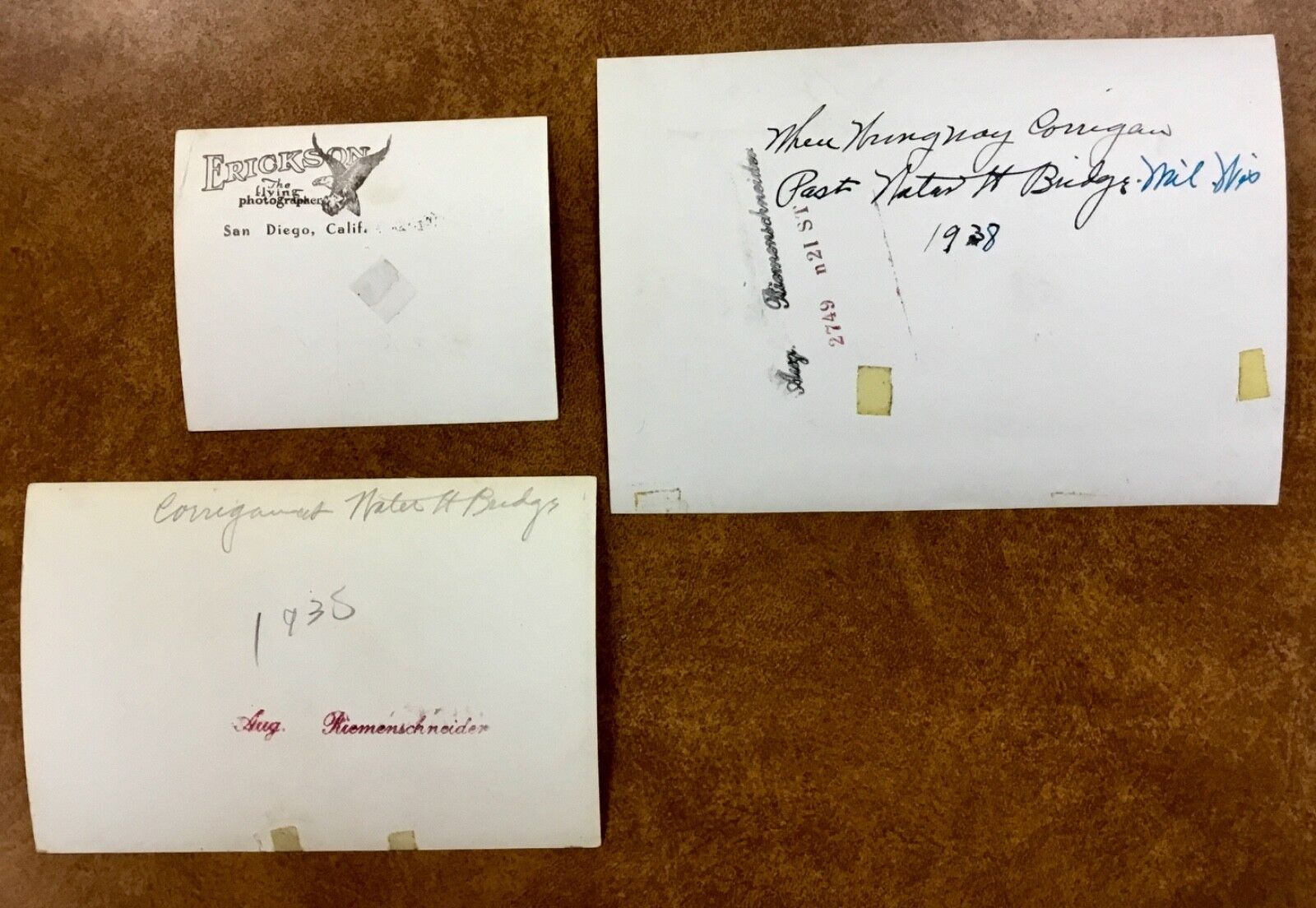 DOUGLAS "Wrong Way" CORRIGAN Autographed Photo Dated 9-2-57, Lot of 3 ...