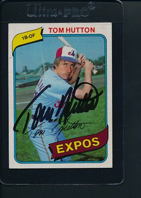 1980 Topps #427 Tom Hutton Expos Signed Auto *10334 | eBay