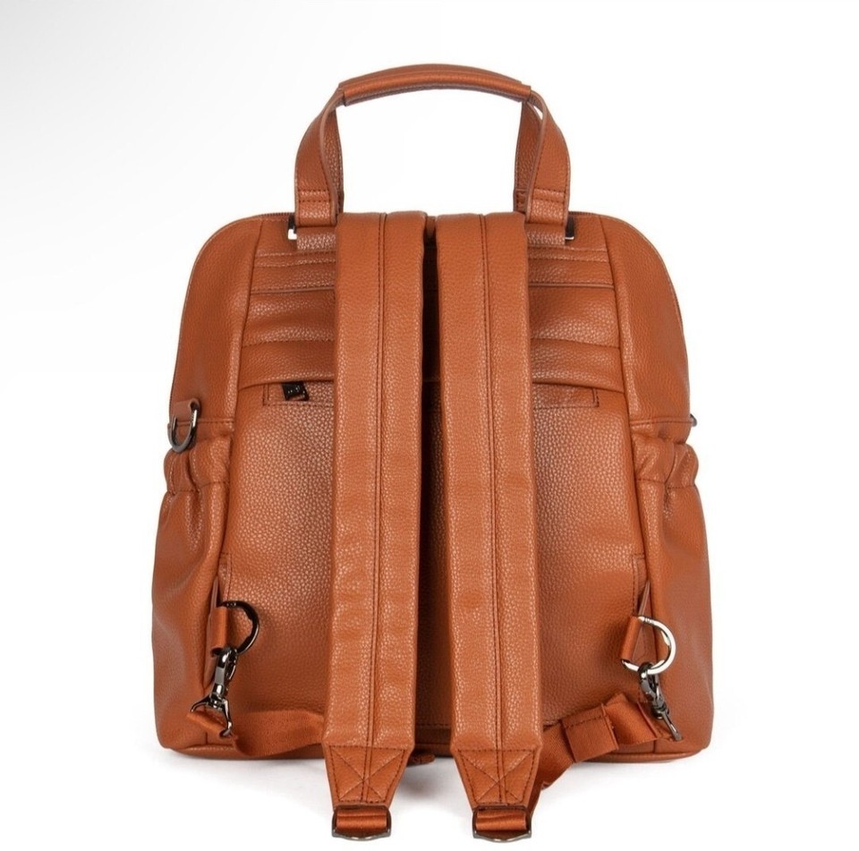 LUG Canter Vegan Leather Convertible Crossbody Backpack Bag - Copper ...