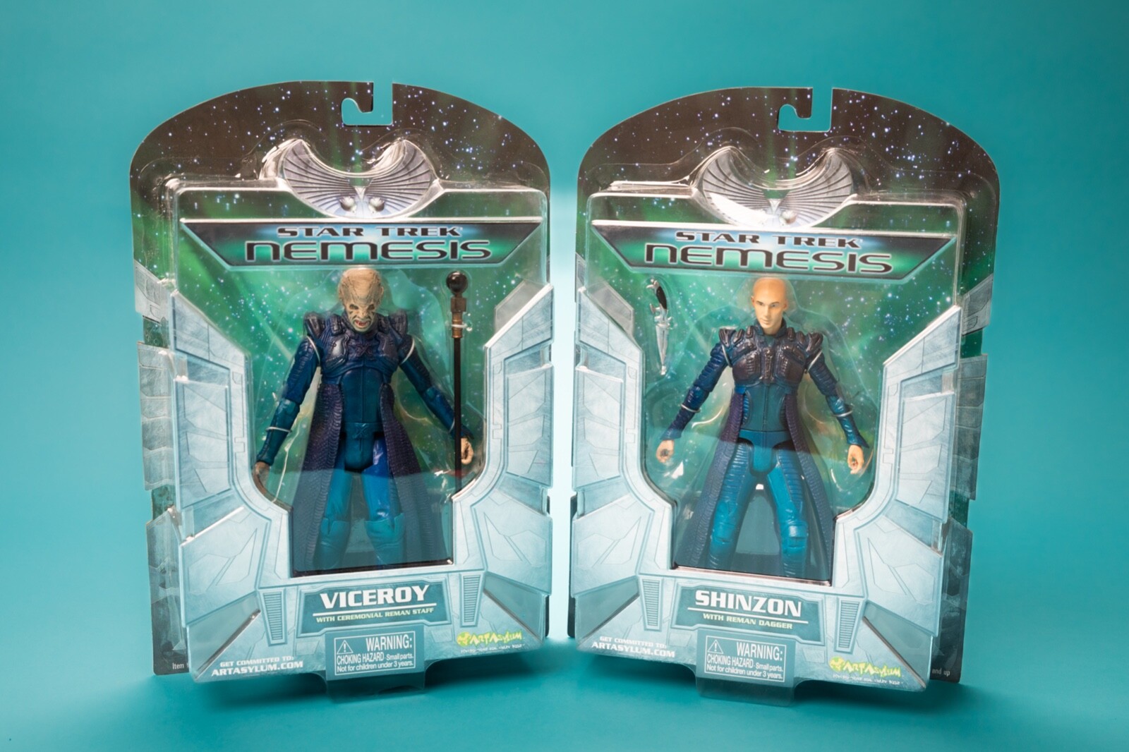 STAR TREK Nemesis SHINZON & VICEROY - 2 Figure Set - 2002 Art Asylum | eBay
