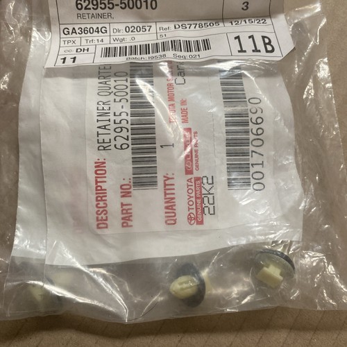 OEM Toyota 13-19 Highlander Rav4 Lower Molding Retainer Clip62955-50010 ...