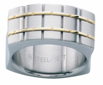 Dolan Bullock Paris Stainless Stl 18k gold ring nrg012400 msrp $250 | eBay