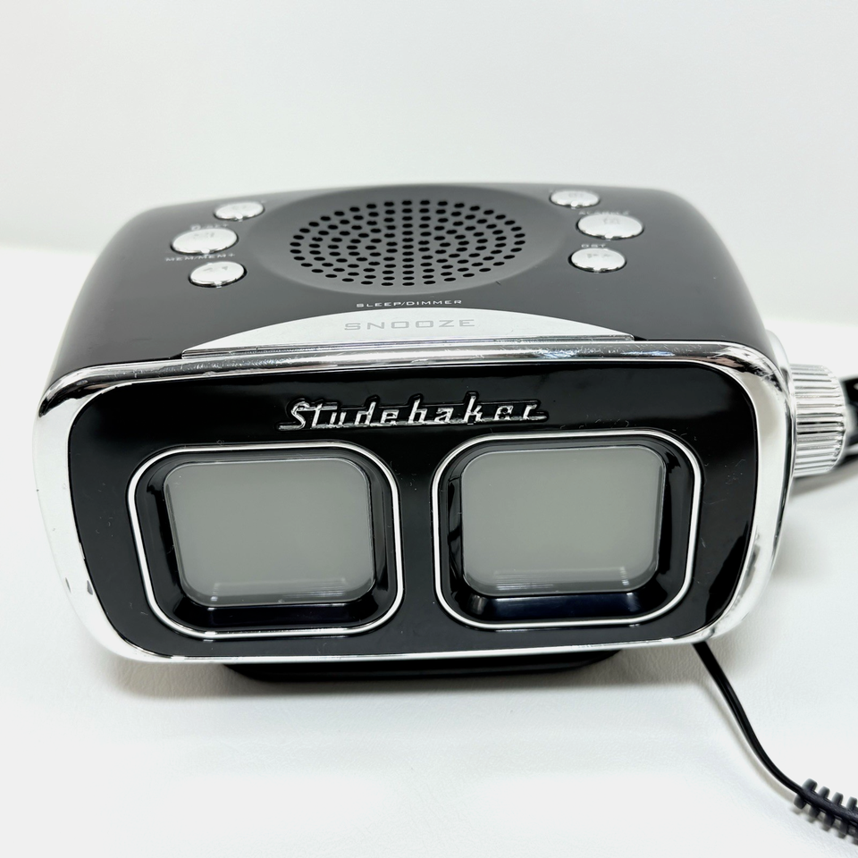 Studebaker Retro SB3500 Digital AM/FM Clock Radio Bluetooth - Black | eBay
