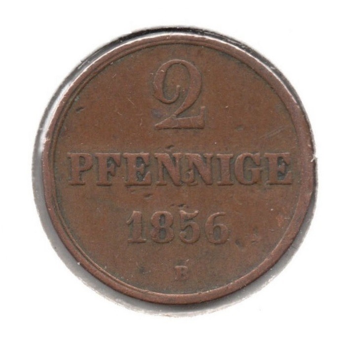 GERMANY STATE Hanover 2 Pfennig (1856B) KM #217, Copper Coin | eBay
