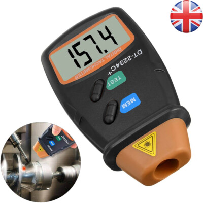 DT2234C Digital Laser Rev Counter Meter Non-contact Tachometer Rev ...