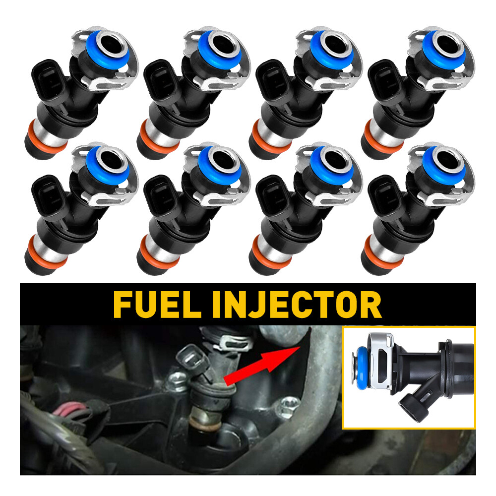 8 PCS Upgrade Fuel Injectors For 99-07 Chevy Silverado GMC 4.8/5.3/6.0L ...
