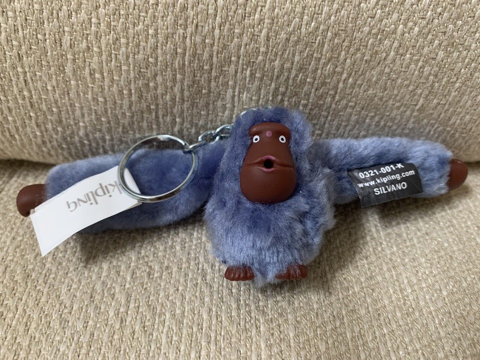 NWT KIPLING MONKEY KEYCHAIN KEY RING CHARM BLACK RED GRAY BLUE GREEN ...