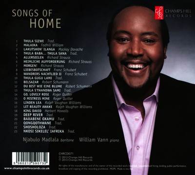 NJABULO MADLALA / WILLIAM VANN SONGS OF HOME NEW CD 5060212590732| eBay
