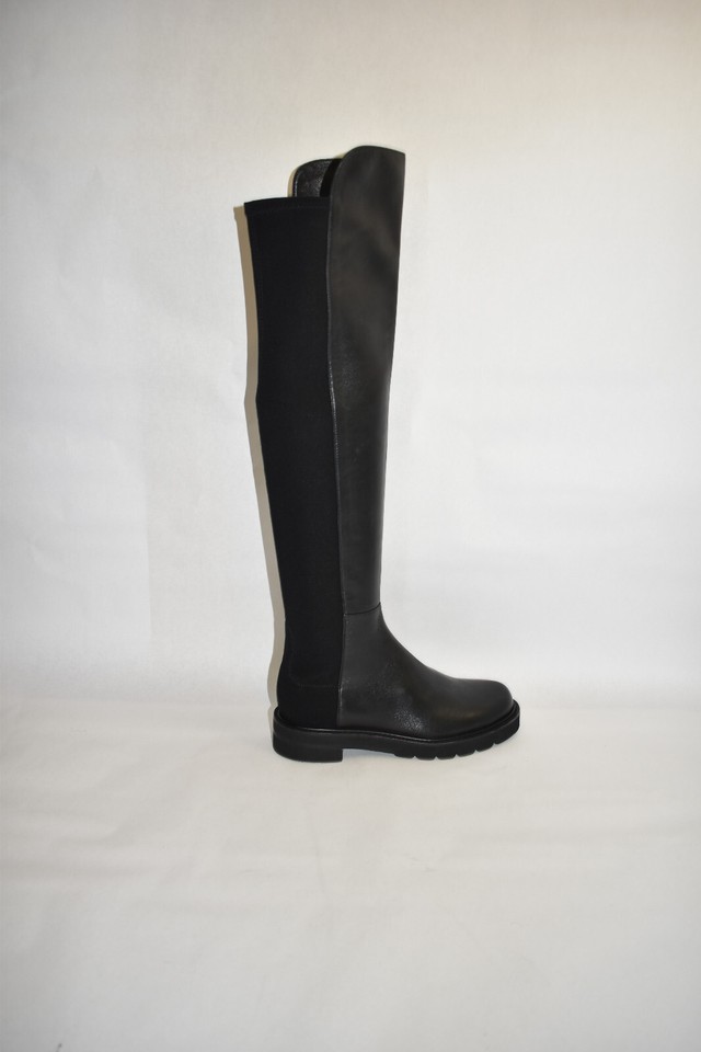 New! Stuart Weitzman 5050 Lift Boot Black Leather 7 B OTK S0387 DD304 ...