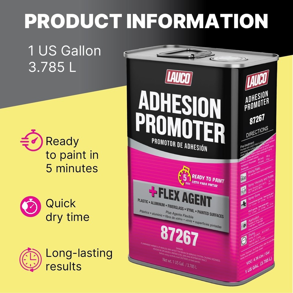 Lauco Adhesion Promoter Gal– Fast-Dry Flex Agent for Auto Plastic/Metal ...