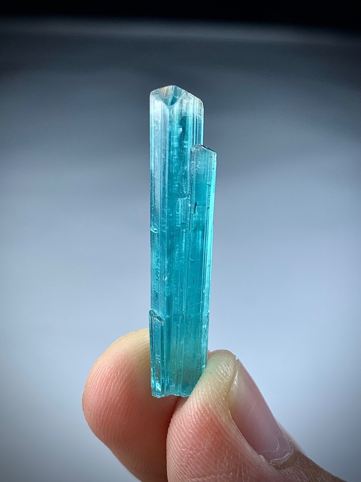 3 Gram open colour indicolite blue tourmaline crystal from Afghanistan ...
