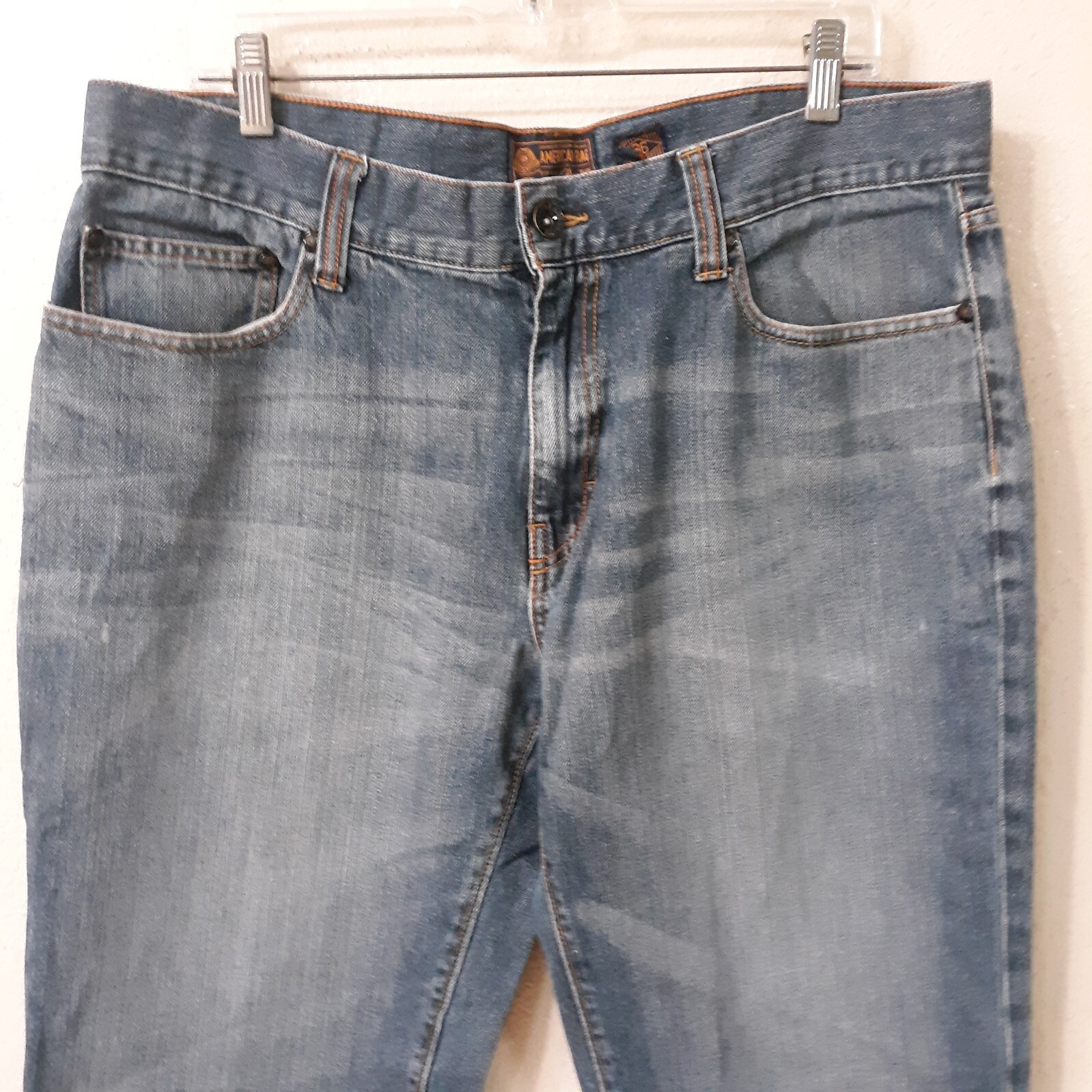 American Rag Jeans Men 36x32 Denim Pants Blue Skinny Smith Fit Straight ...