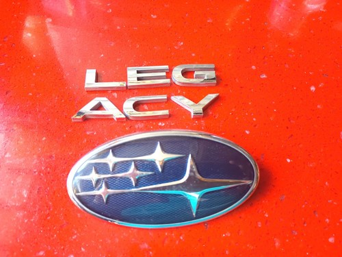 05 06 07 08 09 SUBARU LEGACY OEM CHROME REAR TAIL GATE EMBLEM LOGO ...