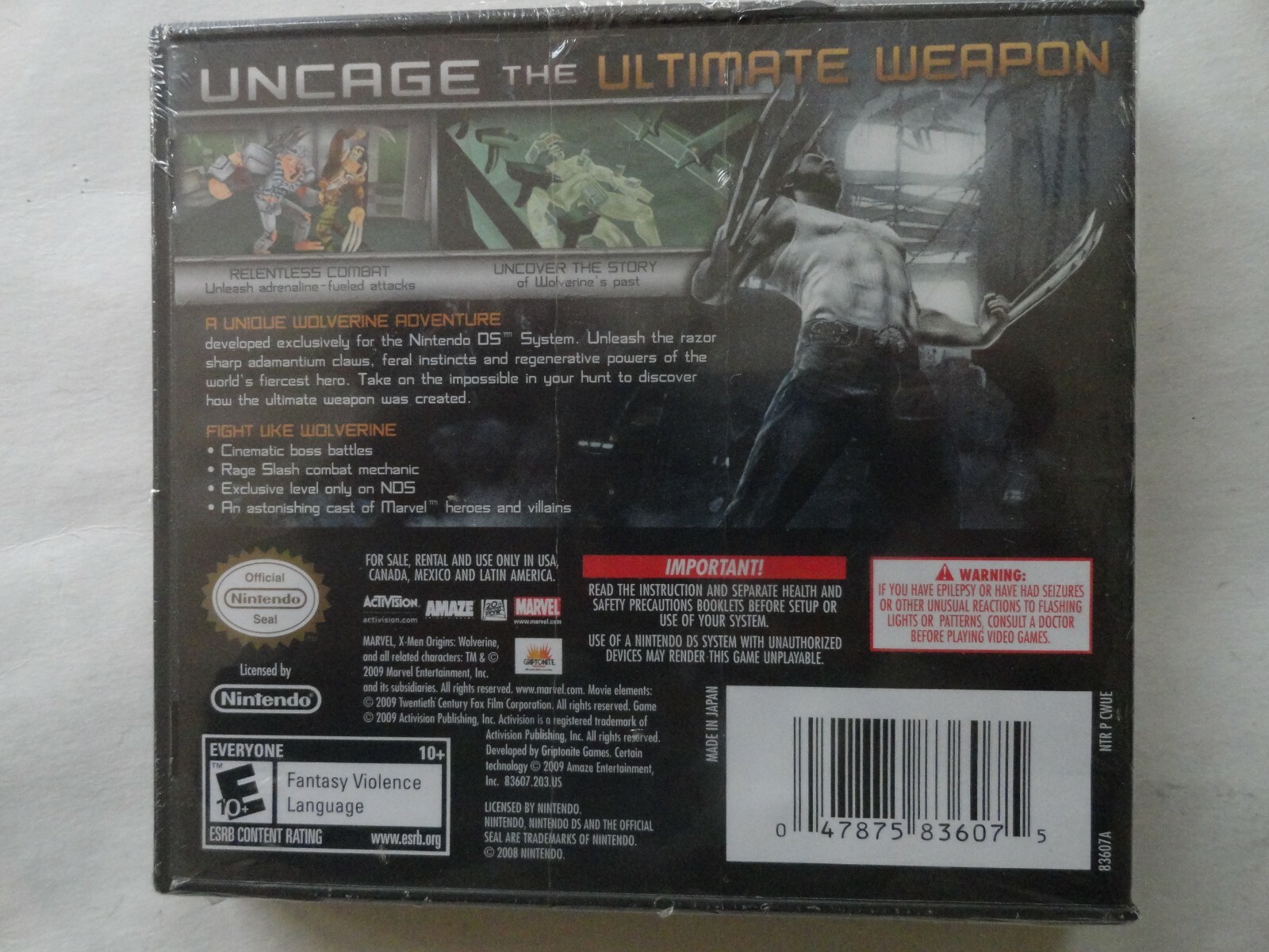 X-Men Origins: Wolverine (Nintendo DS, 2009) for sale online | eBay