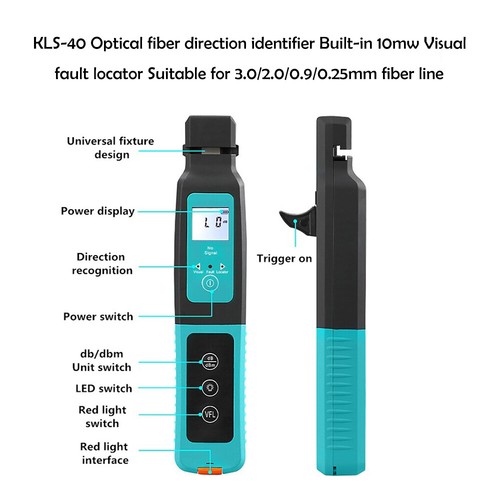 Fibre optic signal identifier tool Red light source integrated detector ...