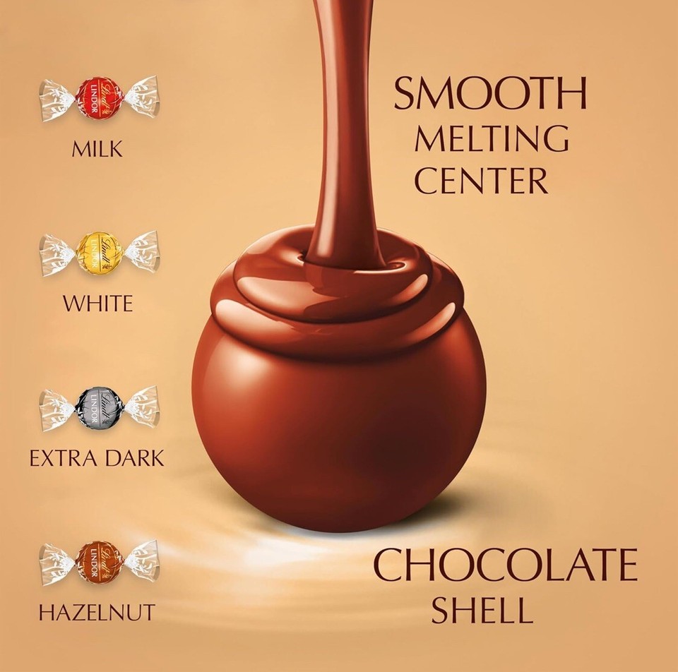 Lindt Lindor Assorted Chocolate Truffles Box Extra Large: Approx 48 ...