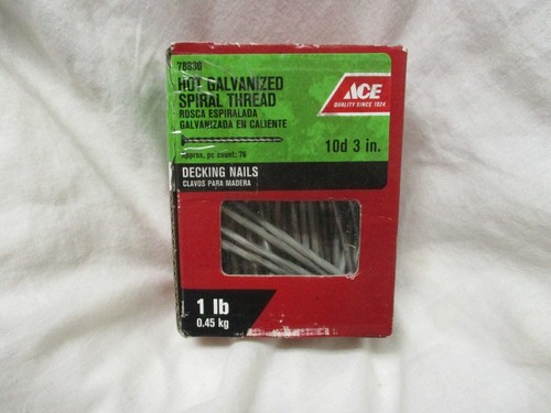 Ace 78830 Nail Deck Galvanized 10d 3" Galvanized Spiral Thread 1 lb. | eBay