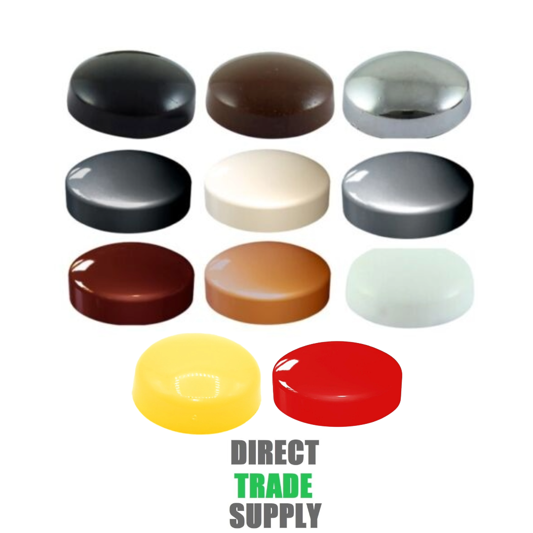 Decorative Plastic Two Piece Gloss Screw Cap Covers MultiPack 6-8 Gauge ...