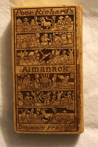 1898 Edition Benjamin Franklin POOR RICHARD’S ALMANACK Leather w/ 1733 ...