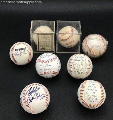 Lot of 8 Autographed Signed Baseballs: MLB/All-Star/Chattanooga ...