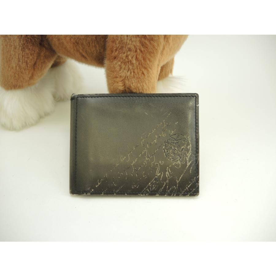 Berluti Money Holder Figure Calligraphy Black Leather… - Gem